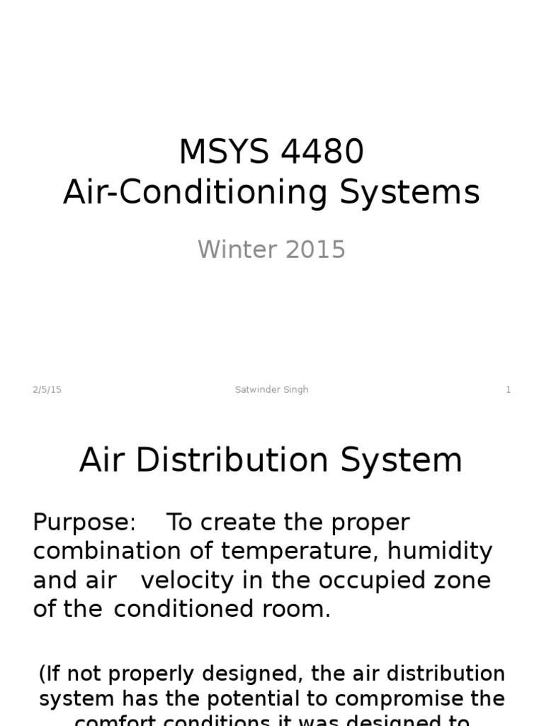 1-Room Air Distribution | PDF | Hvac | Air Conditioning