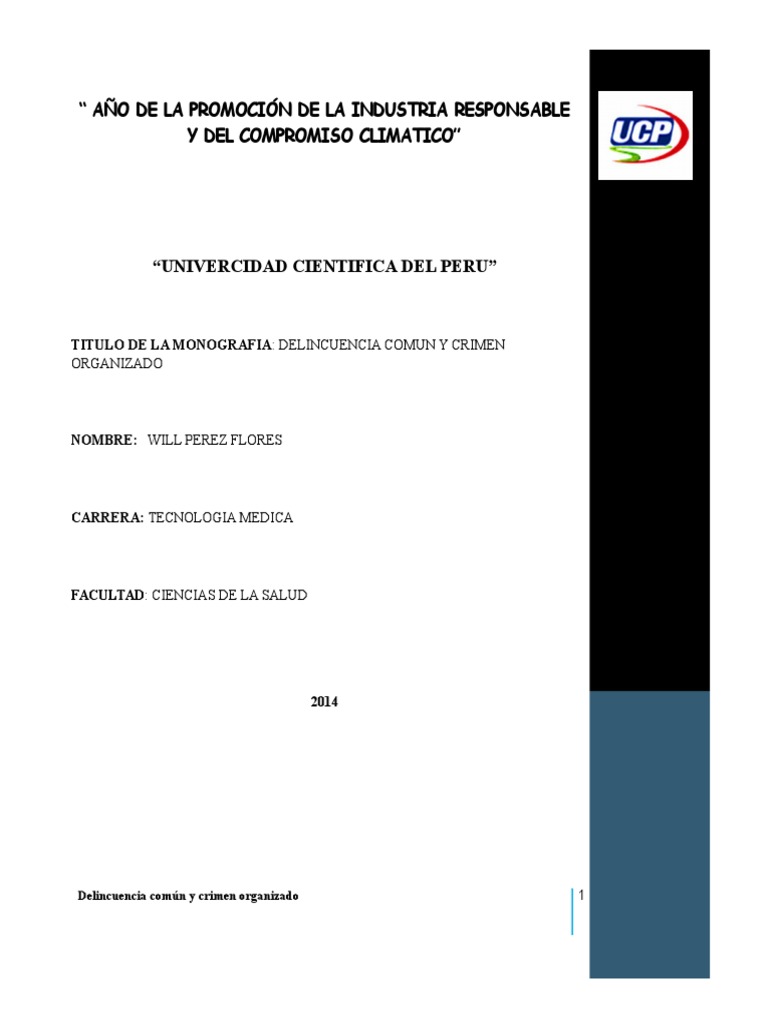 Delincuencia Comun y Crimen Organizado | PDF | Delito | Crimen organizado