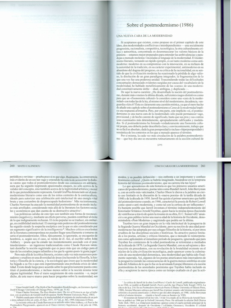 Matei Calinescu Postmodernidad | PDF | Gianni Vattimo | Martin Heidegger