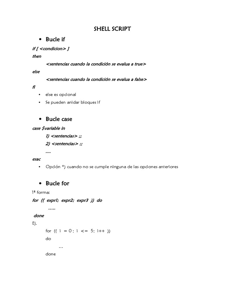 Ayuda Examen Shell Script | PDF | Métodos y materiales de enseñanza ...