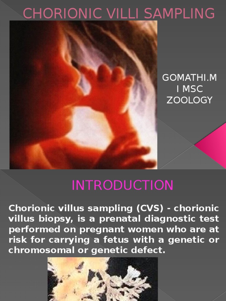 Chorionic Villi Sampling | PDF | Placenta | Fetus