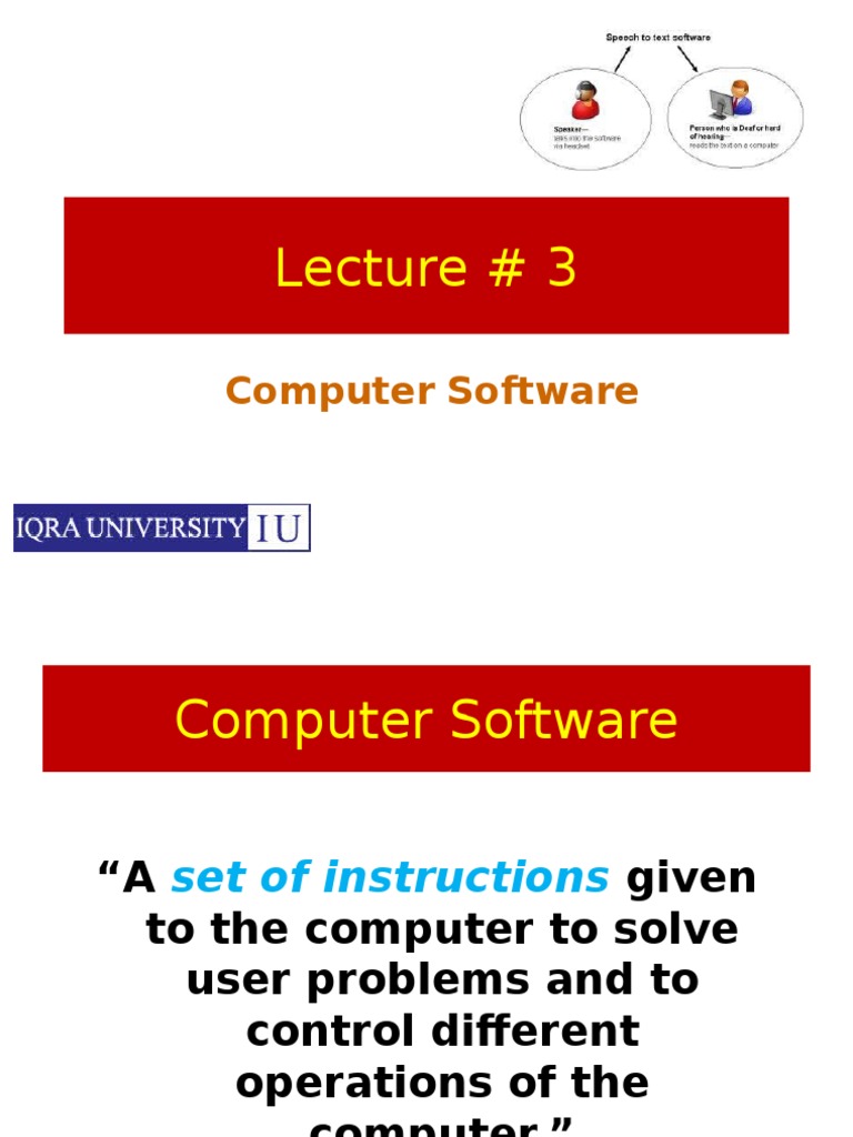 Computer Software Lecture3 Pdf Operating System Computer Program 