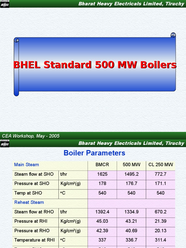 BHEL 500 MW Boiler Specifications | PDF | Nature