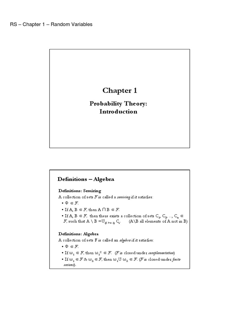 Probability Theory | PDF | Measure (Mathematics) | Probability Theory