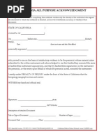 California Notary Acknowledgment Form | PDF | Notary Public | Signature