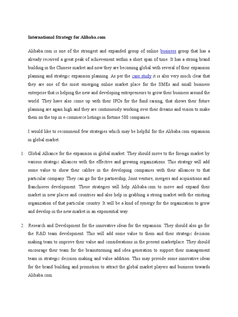 Ali Baba Company | PDF | Alibaba Group | Strategic Management