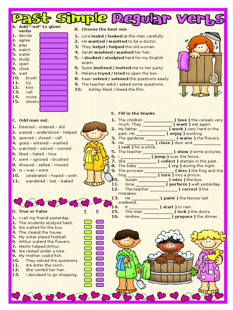 Past Simple Regular Verbs | PDF