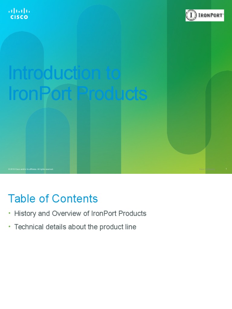 Introduction To IronPort Products | PDF | Antivirus Software | Email Spam