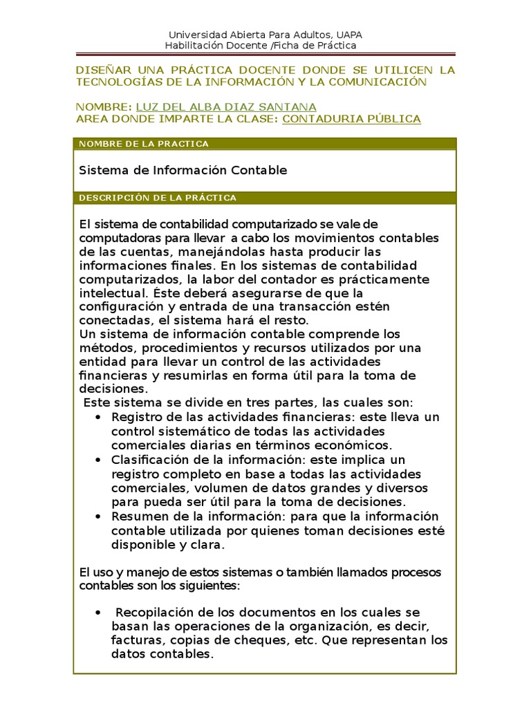 Ficha de Actividad Practica | PDF