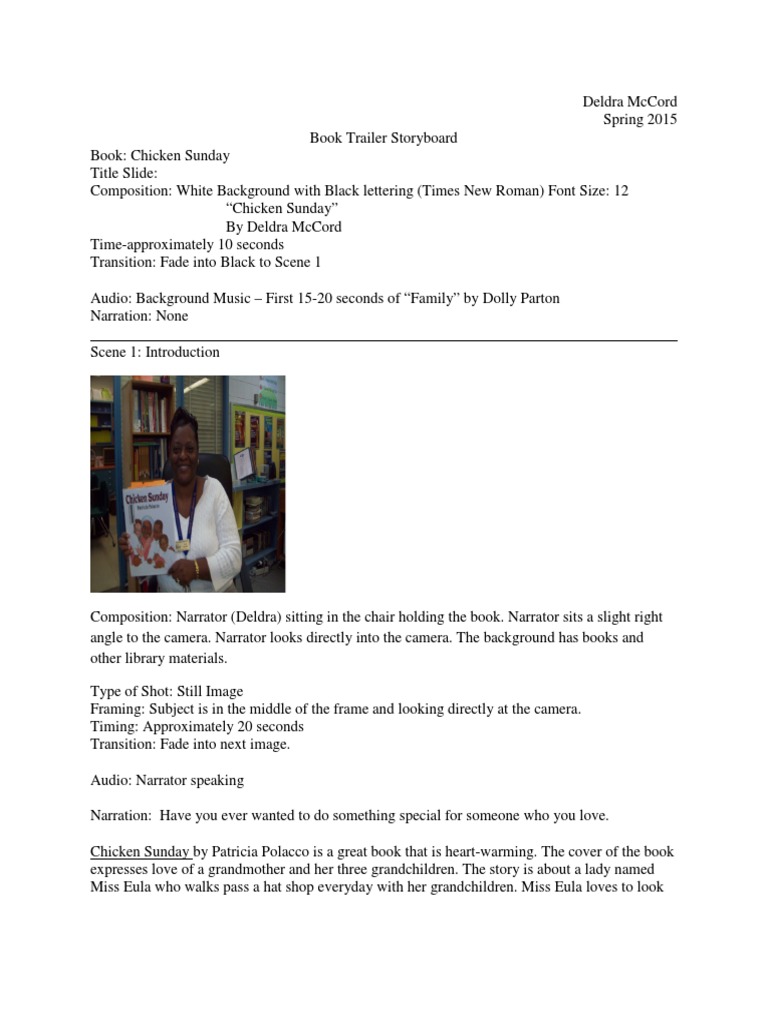 Book Trailer Storyboard - McCord | PDF | Leisure