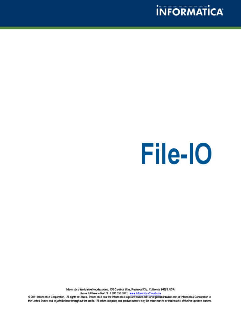 FileIO Connector UserGuide | PDF | Filename | Computer File FileIO Connector UserGuide | PDF | Filename | Computer File