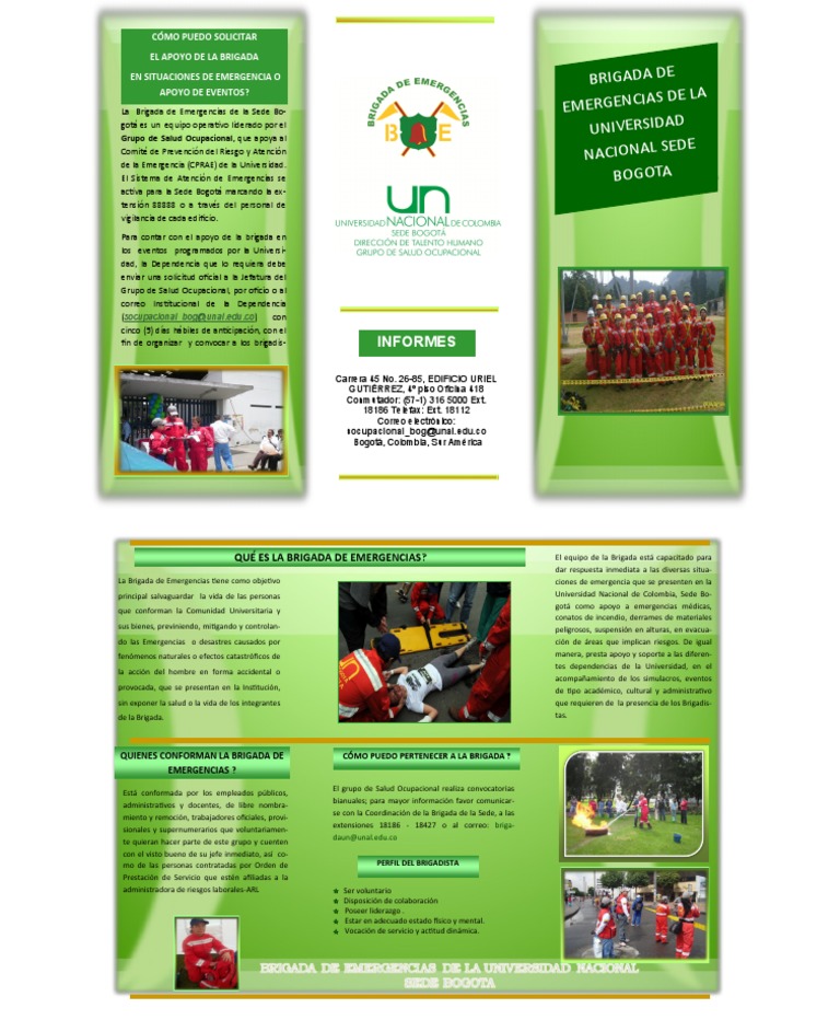 Folleto Brigada Emergencia | PDF | Bogotá