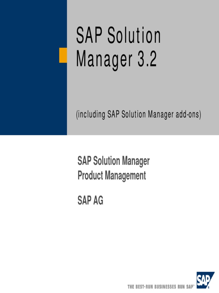 SAP Solution Manager Product Management Sap Ag | PDF | Educational ...
