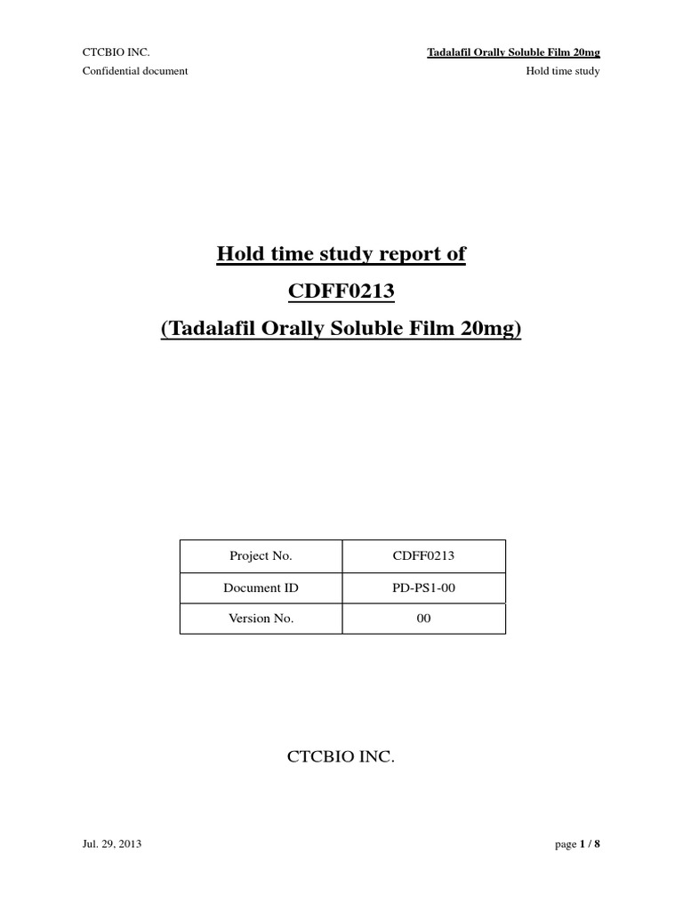 Bulk Holding Time Study Report | PDF | Solubility | Chemistry
