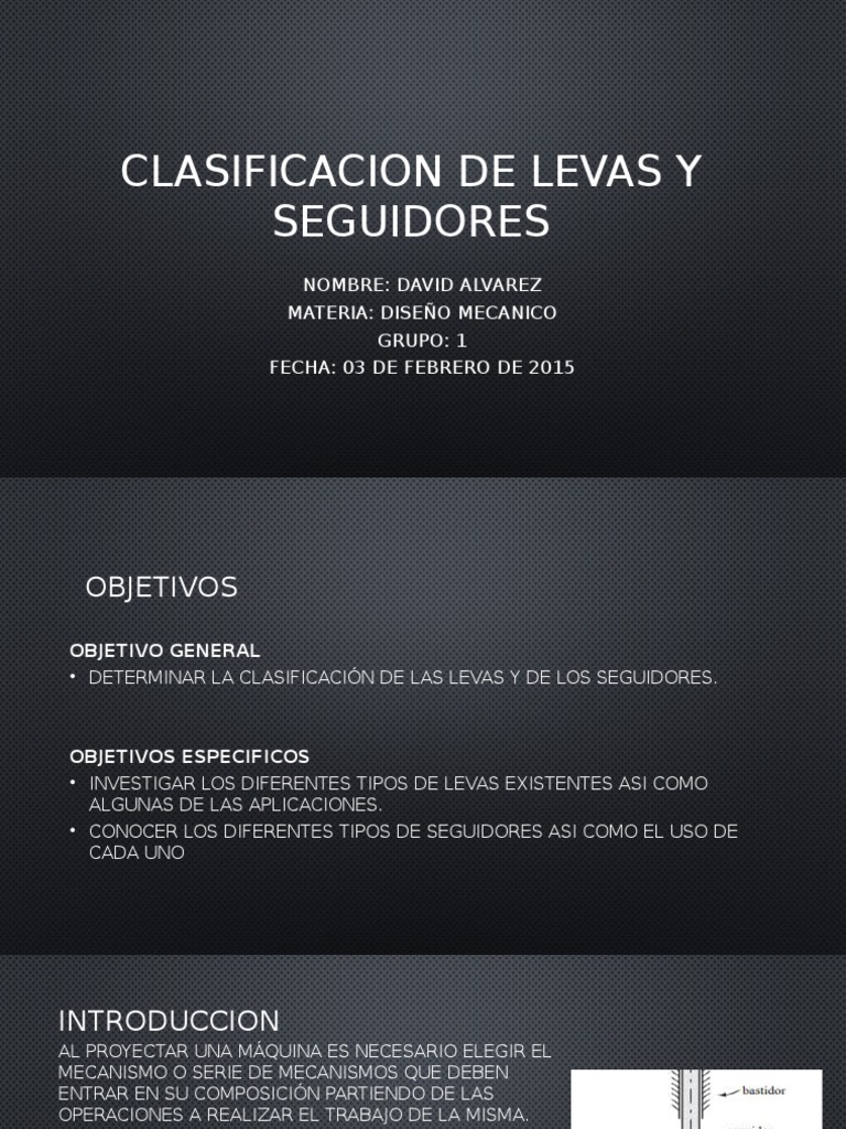 Clasificacion De Levas Y Seguidores Pdf