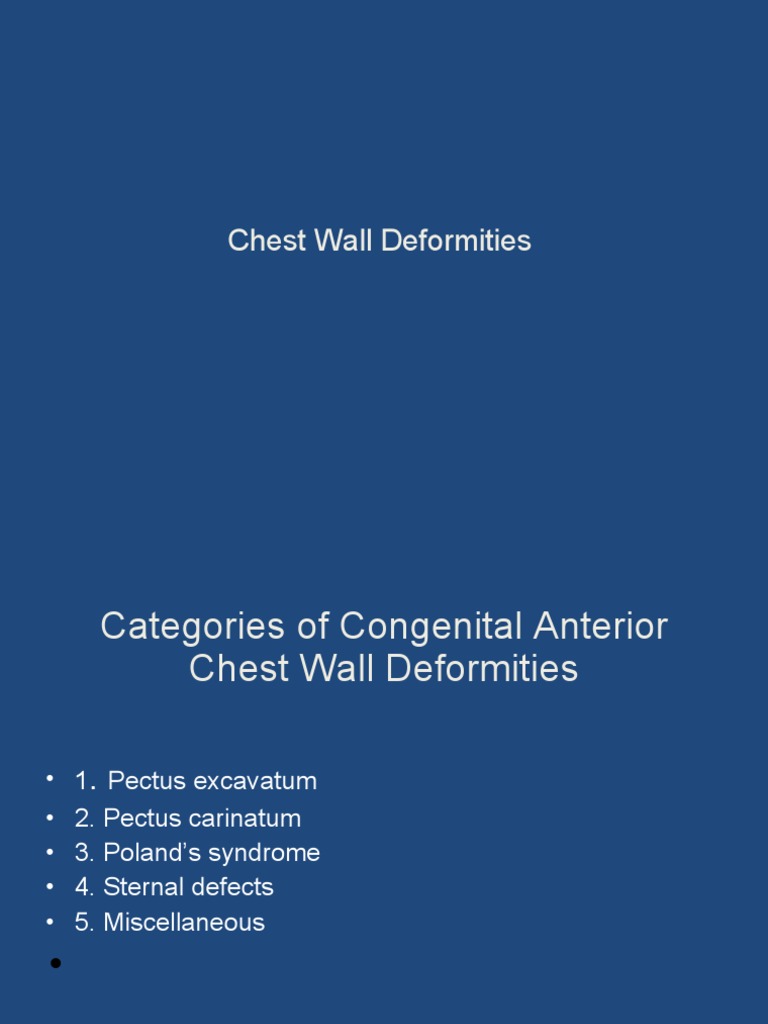 Chest Wall Deformities | PDF | Thorax | Musculoskeletal Disorders