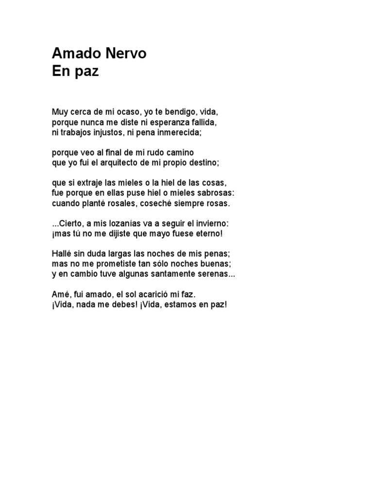 Amado Nervo en Paz | PDF