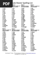 Level - 1 Master Spelling Lists PDF | PDF | Linguistics