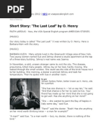 The Last Leaf by O. Henry | PDF
