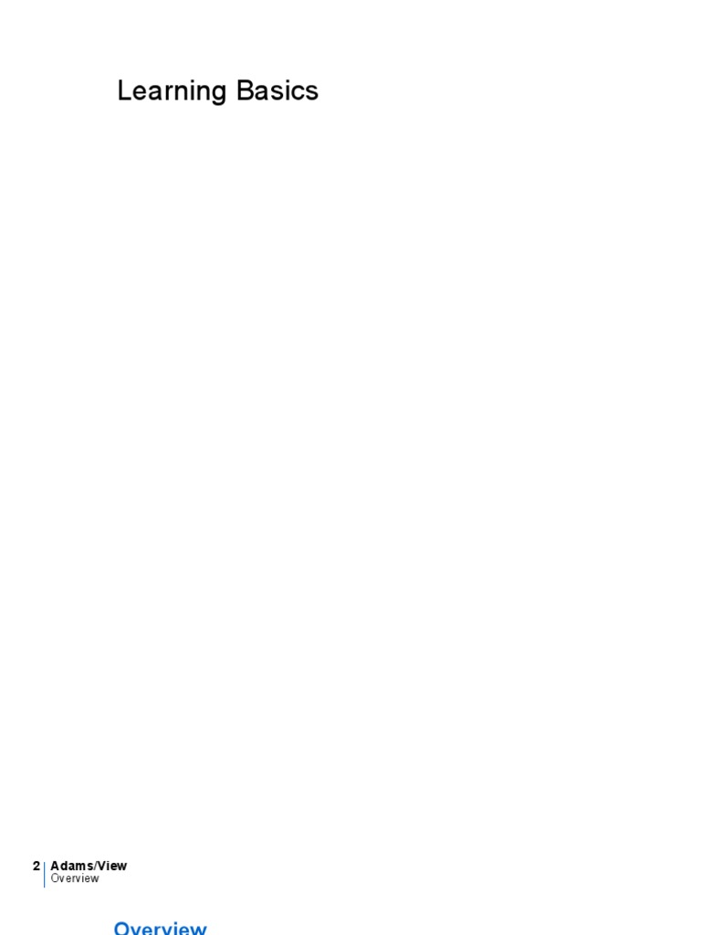 Using Adams/View - MD Adams 2010 | Download Free PDF | Cartesian ...