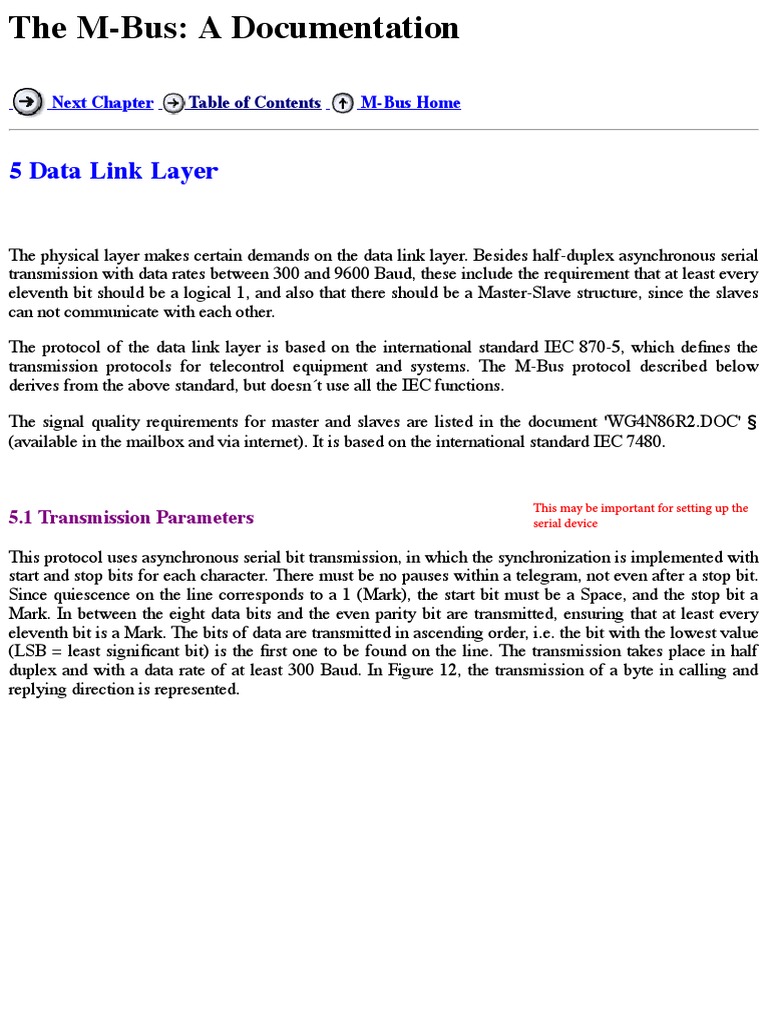 M Bus Documentation Annotations | PDF | Byte | Bit