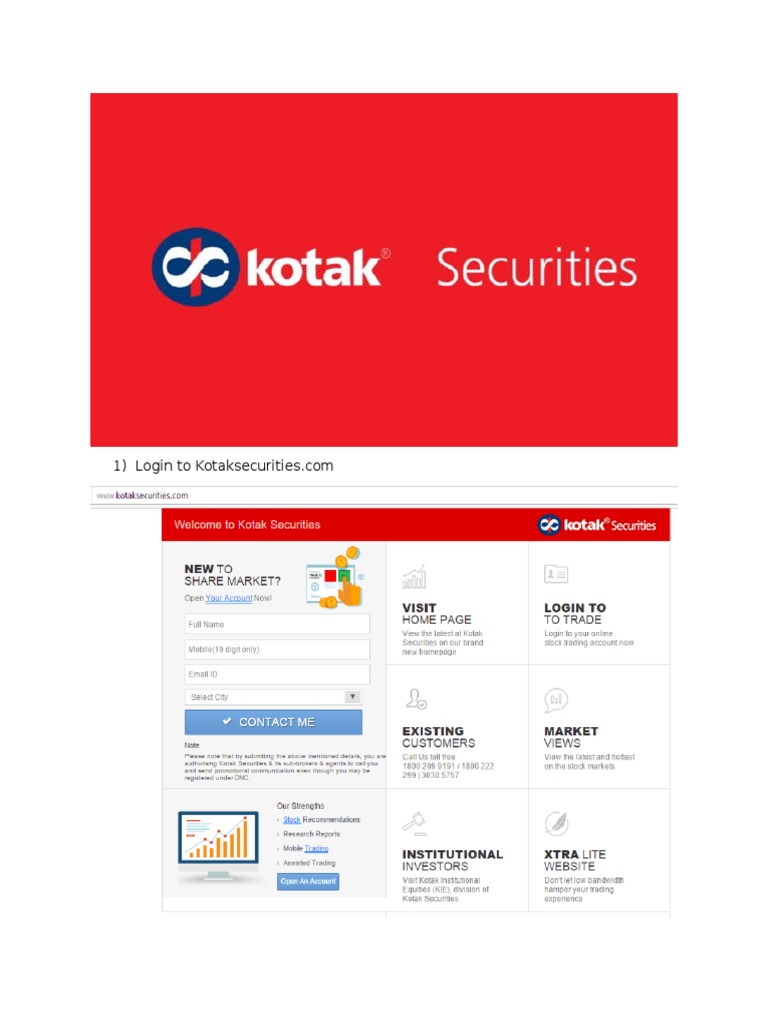 Kotak Securities Startup Guide | PDF | Software | Cyberwarfare