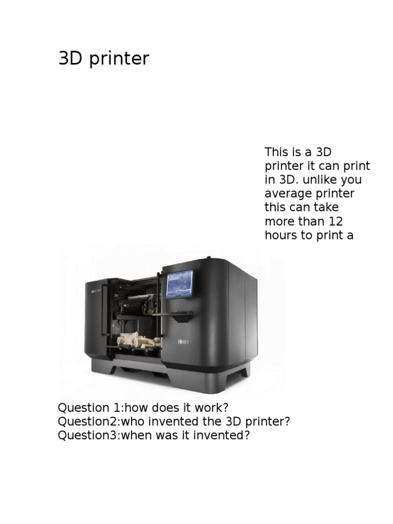 3d Printer | PDF
