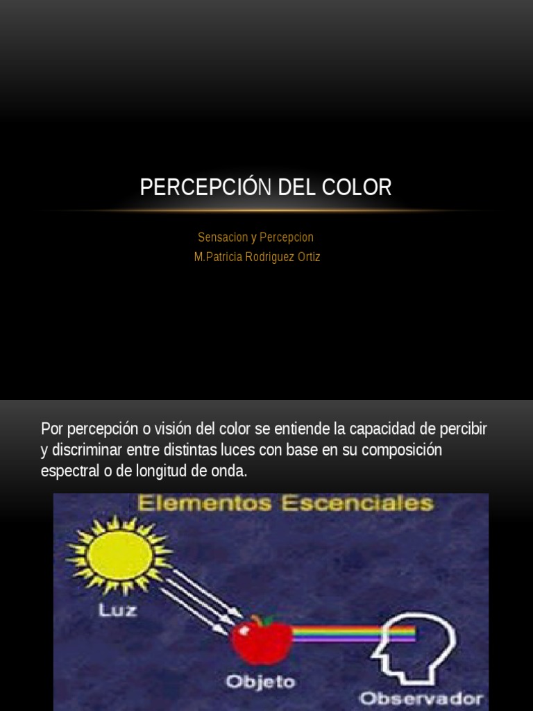 Vision Del Color/ Sensacion y Percepcion | PDF | Color | Percepción visual