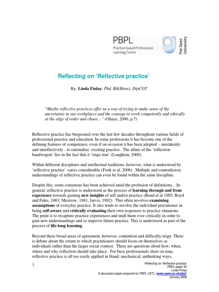 Reflective Teaching | PDF | Reflective Practice | Critical Thinking
