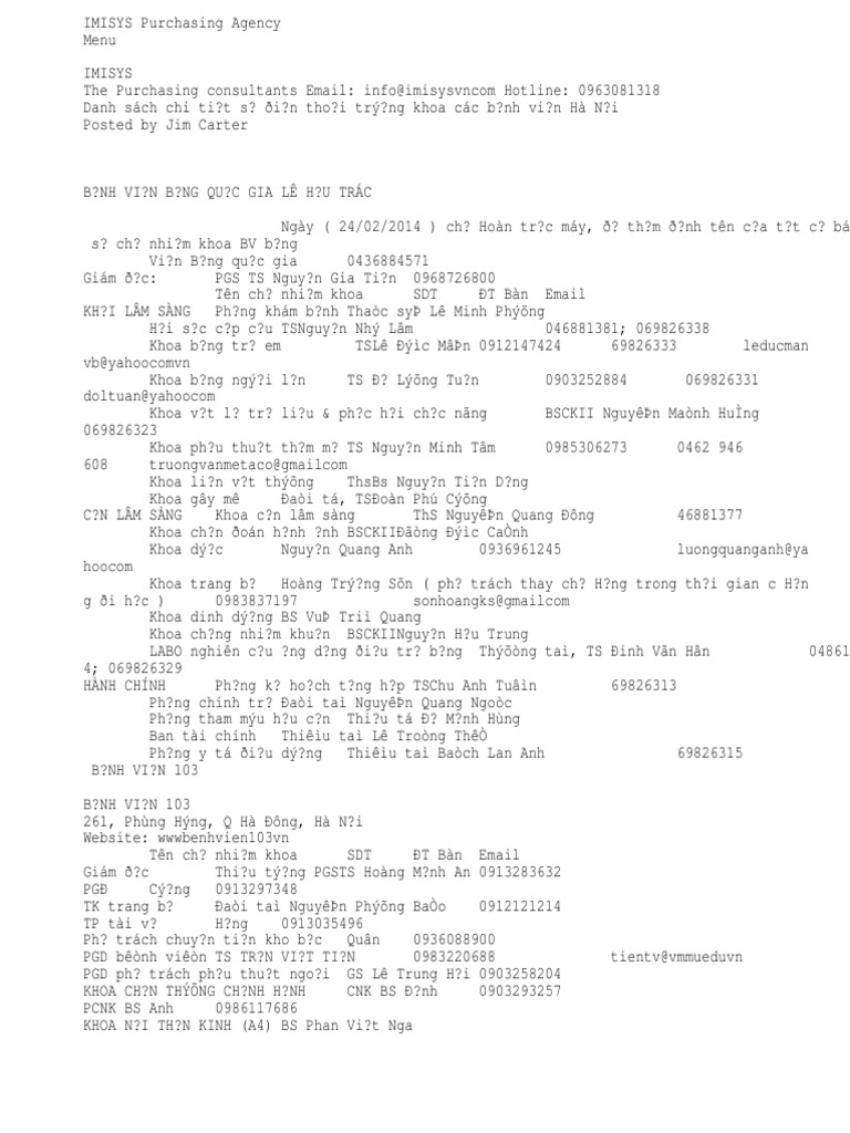 Danhba Dienthoai | PDF