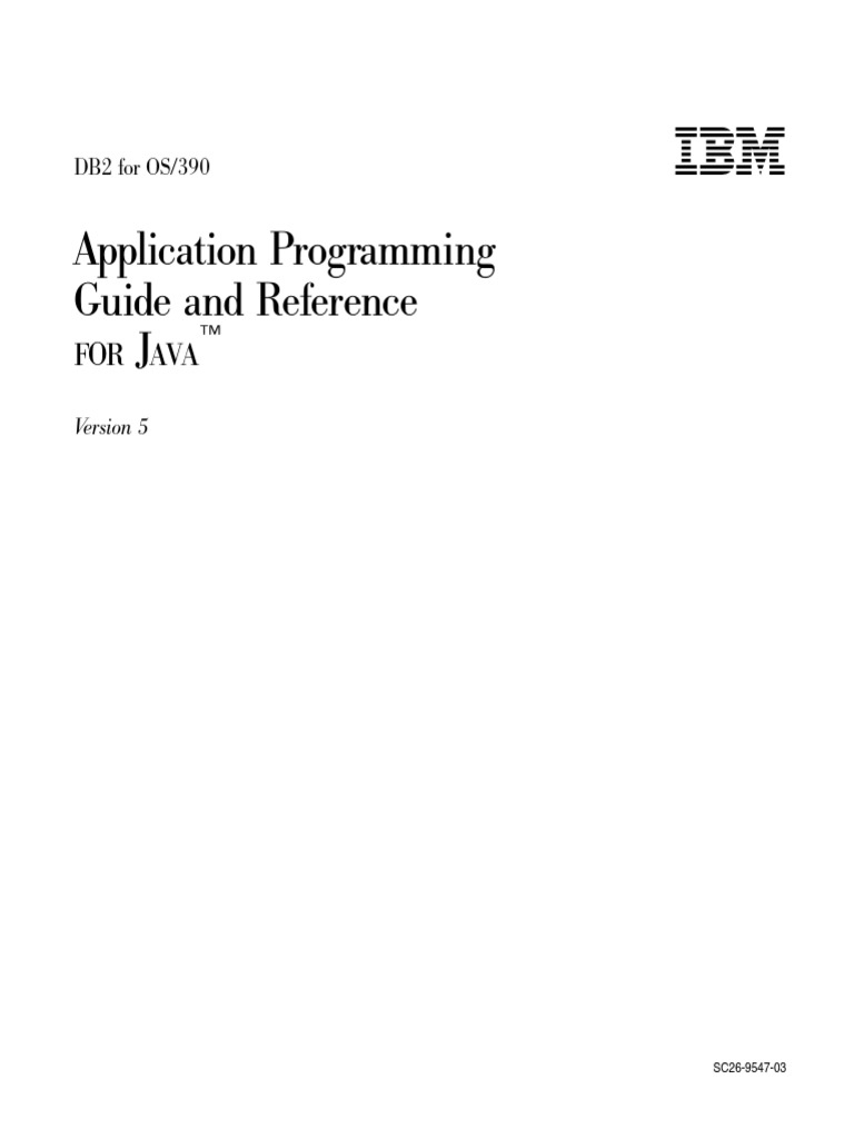 Db2 For Os390 Application Programming Guide And Reference For Java Pdf Pdf Ibm Db2 Sql