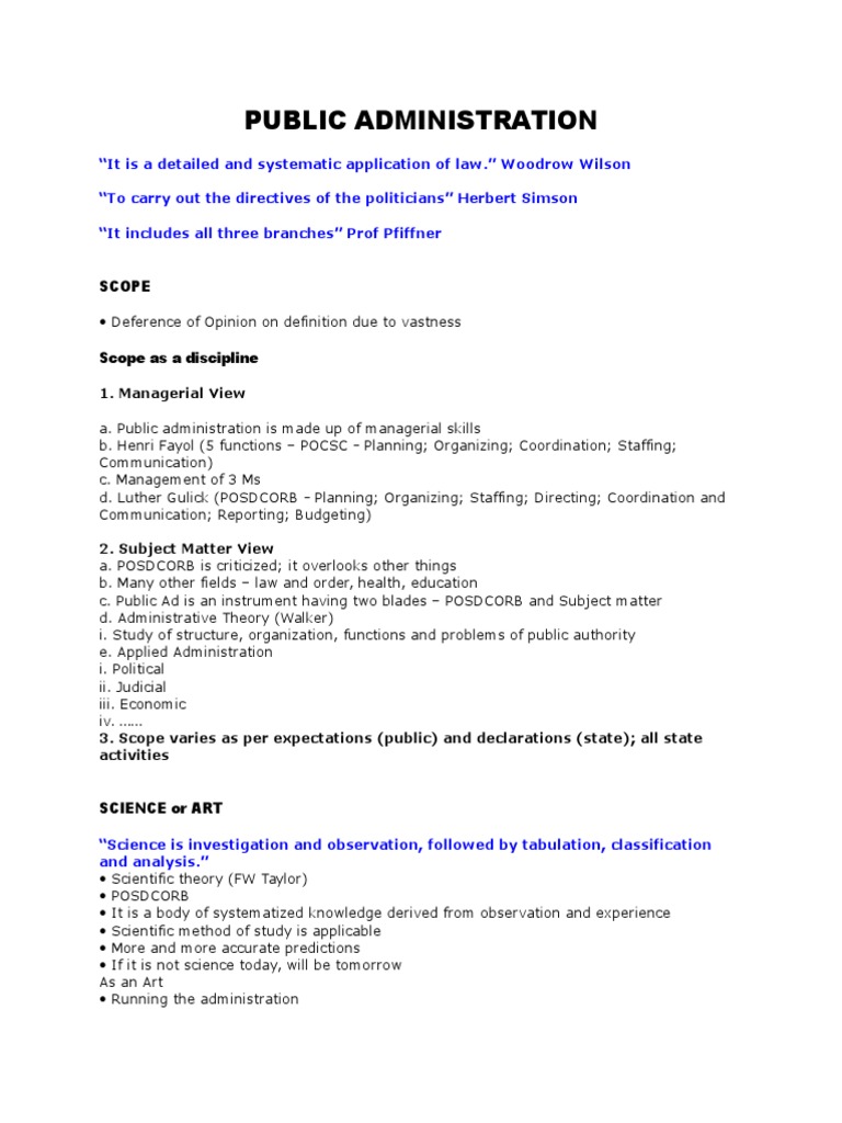 Public Administration Past Papers | PDF | Public Administration ...