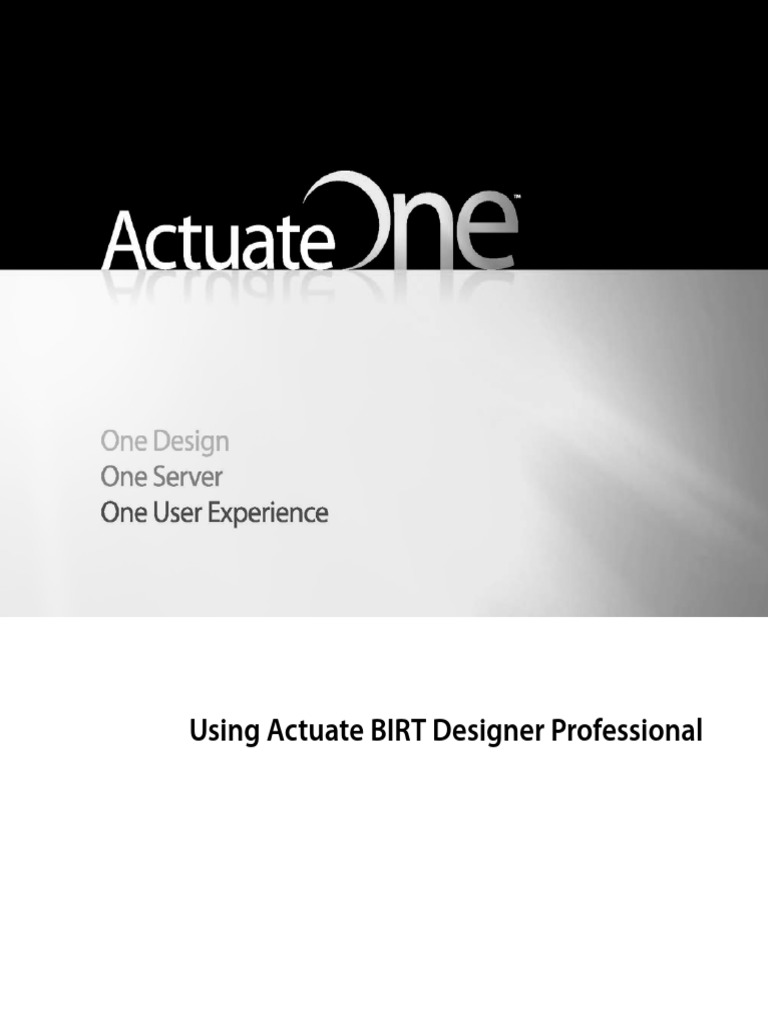 Using Actuate BIRT Designer Professional | PDF | Eclipse (Software ...
