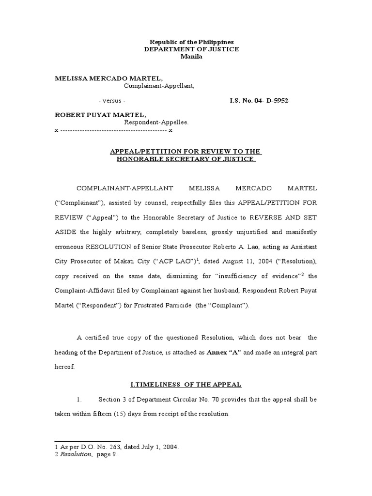 DOJ Petition For Review Rule 45