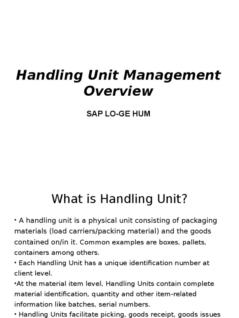 HUM | PDF | Packaging And Labeling | Logistics