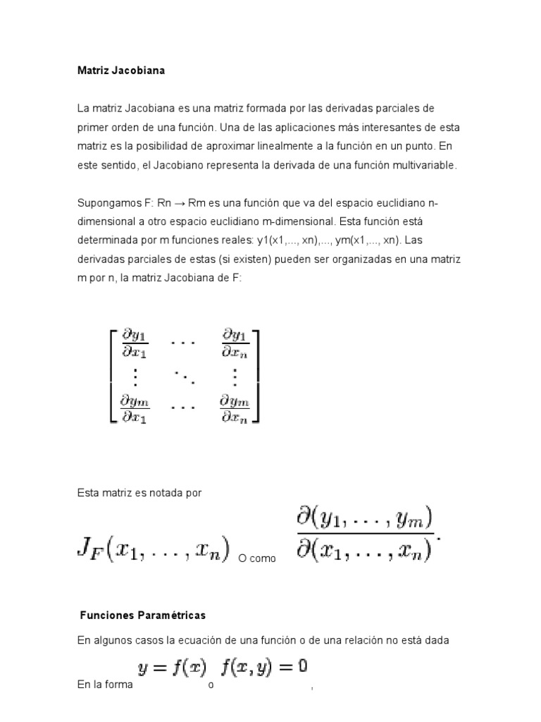 Matriz Jacobiana | PDF