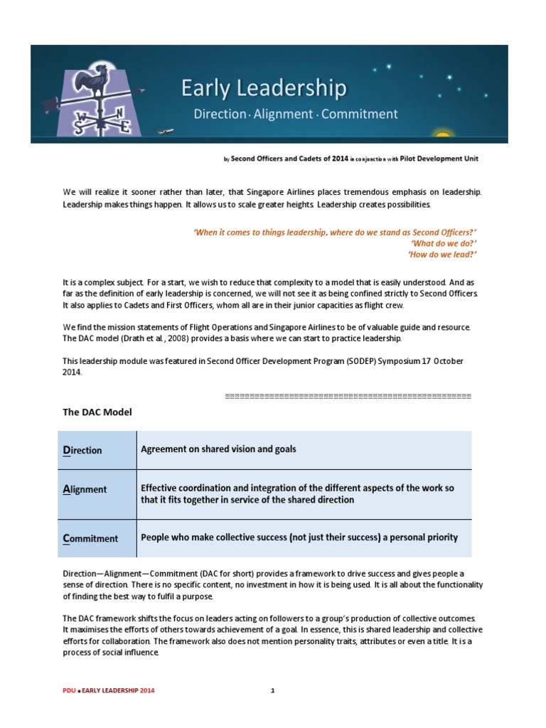 Early Leadership: Direction Alignment Commitment | PDF | Goal | Leadership