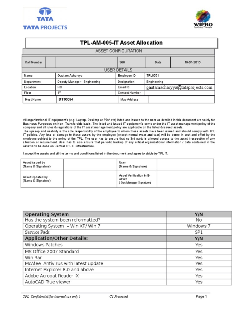 IT Asset Allocation Guide | PDF | Business | Computers
