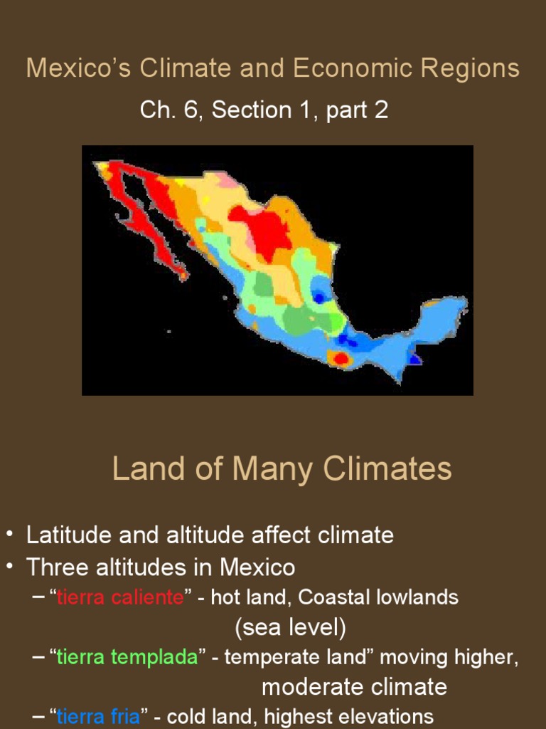 Mexico's Climate and Economic Regions | PDF | Mexico | The United States