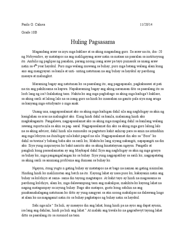 Talumpating Pamamaalam | PDF