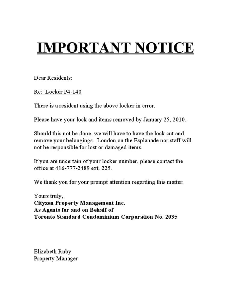 Important Notice | PDF