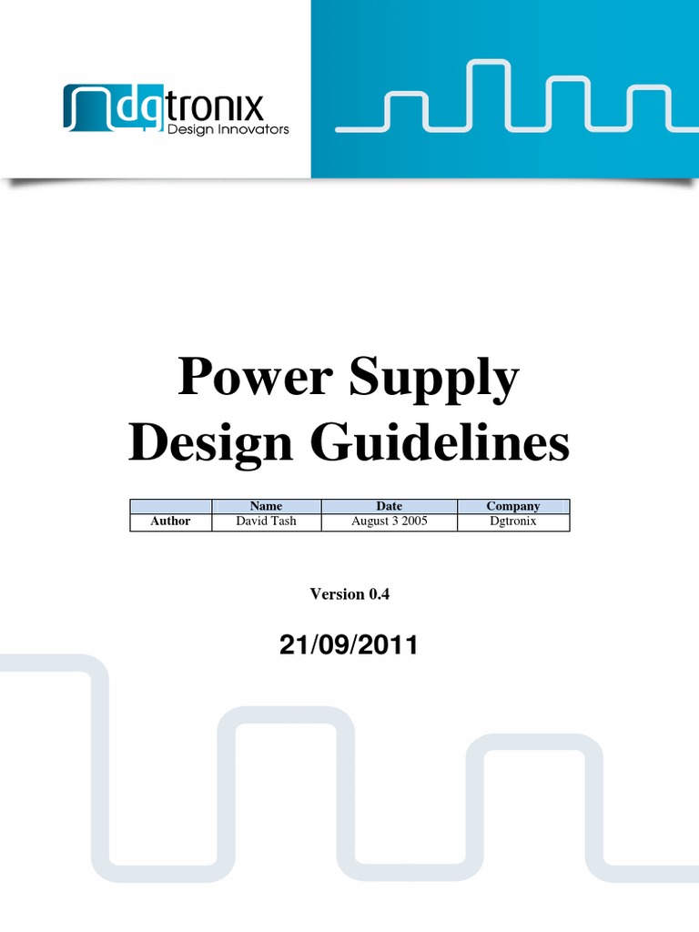 Power Supply Design Guidelines v0.4 PDF | PDF | Power Supply | Rectifier