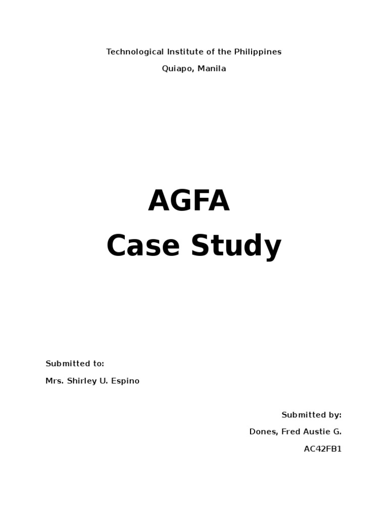 Agfa Case Study: Technological Institute of The Philippines Quiapo ...