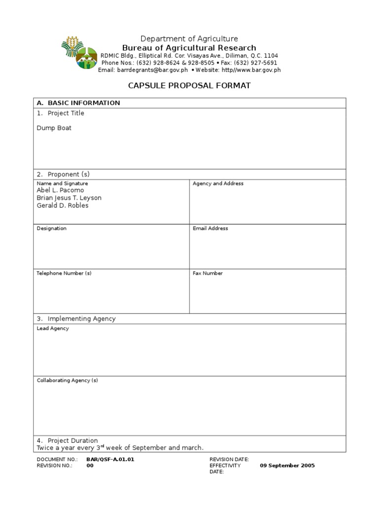 01 Capsule Proposal Format Abel, Gerald, Brian | PDF | Dead Zone ...
