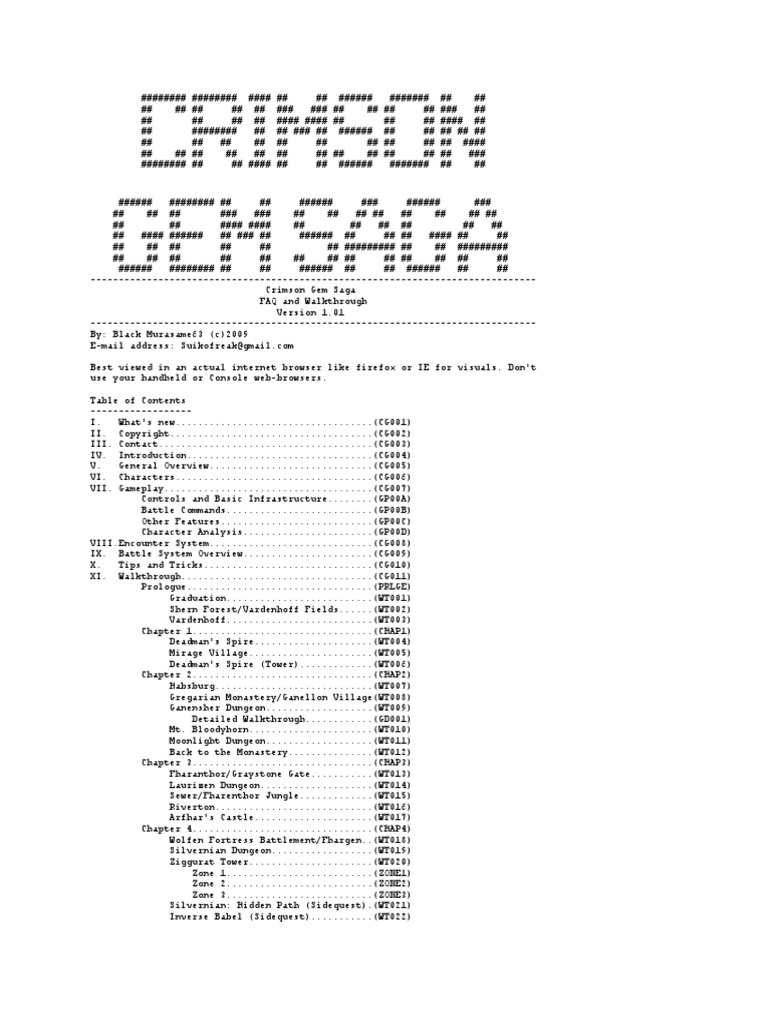 Crimson Gem Saga Faqs | PDF | Video Games | Gaming