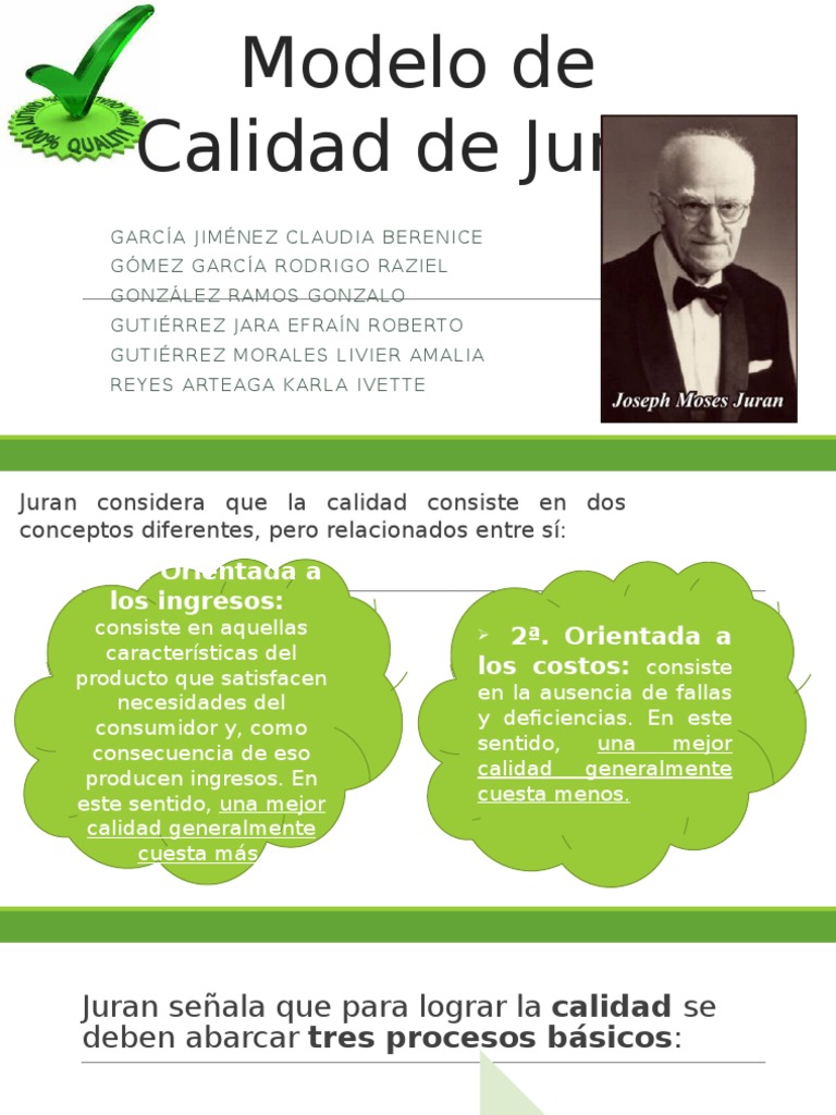Modelo de Calidad de Juran | PDF | Calidad (comercial) | Planificación