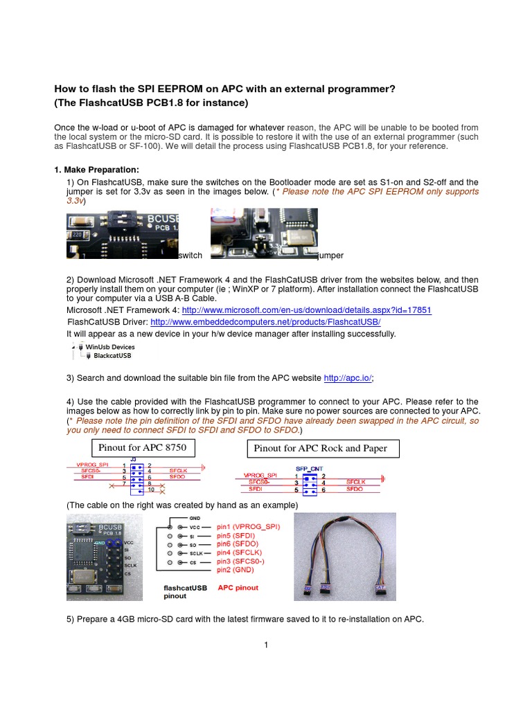 How To Flash With Programmer On APC | PDF | Booting | Flash Memory