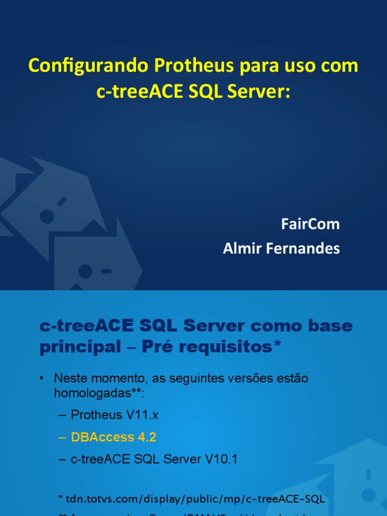 C-Tree Configurando Protheus | PDF | Servidor (informática) | SQL