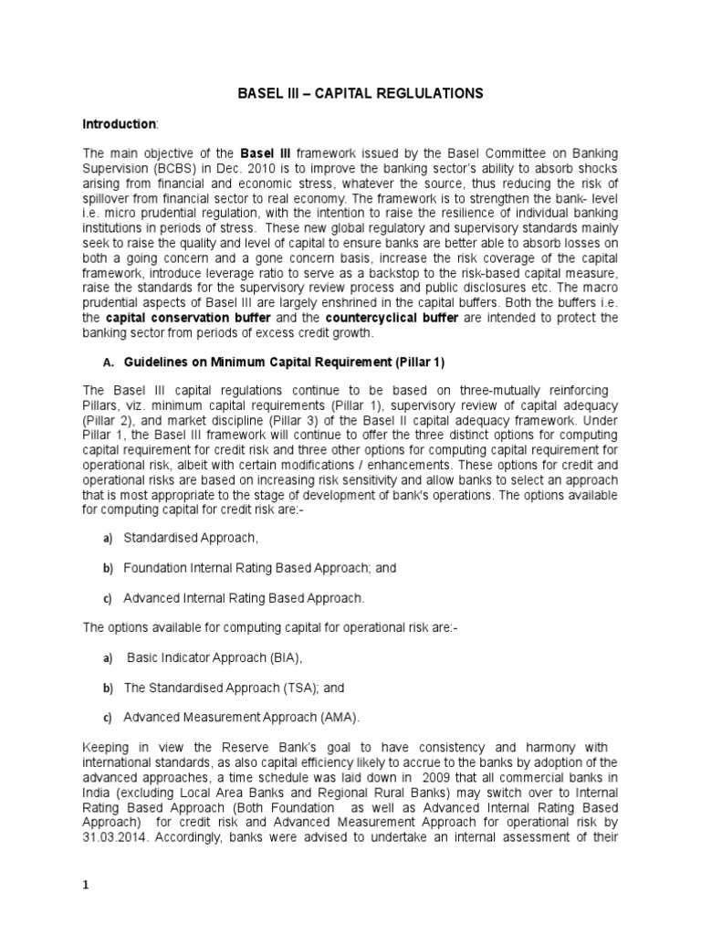 Basel Iii PDF | PDF | Capital Requirement | Basel Iii