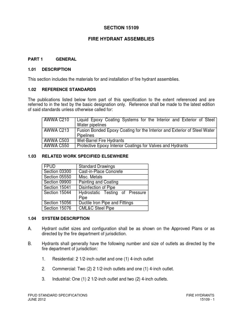 Fire Hydrant Assemblies PDF | PDF | Pipe (Fluid Conveyance) | Screw